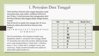 Statistika 1 (penyajian data) | PPTX