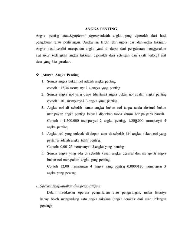 angka penting | PDF