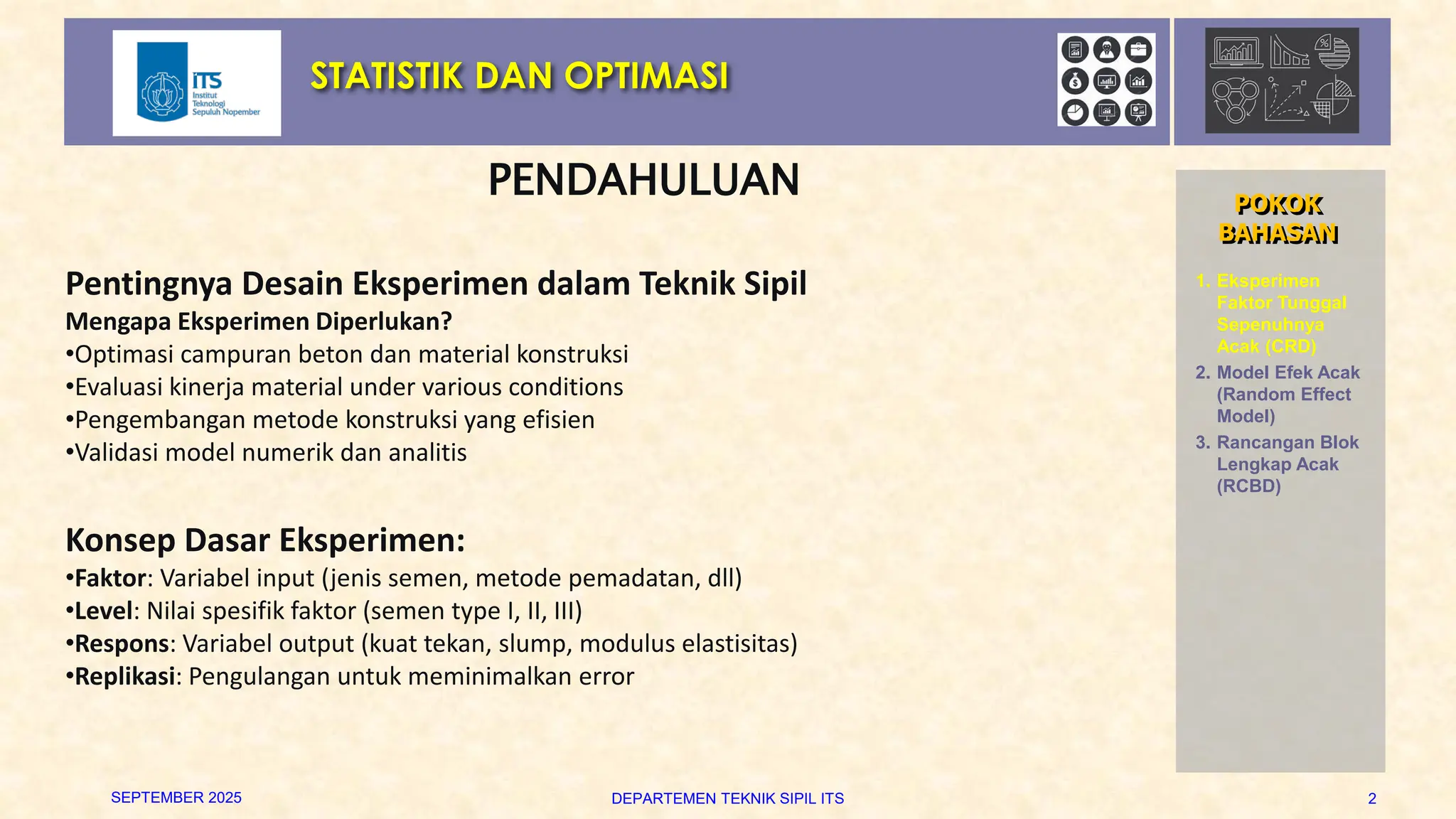 STATISTIKA DAN OPTIMASI PROGRAM STUDI TEKNIK SIPIL | PDF