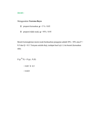 Statistika dan probabilitas tugas 2 | DOC