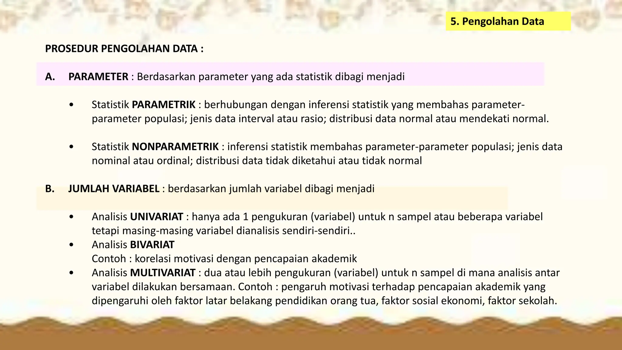 KONSEP DASAR SERTA PERBEDAAN STATISTIKA DAN STATISTIK | PPTX