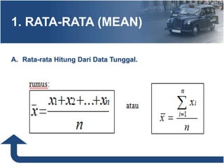 Statistika dasar pemusatan data | PPTX