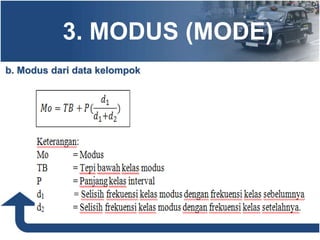 Statistika dasar pemusatan data | PPTX