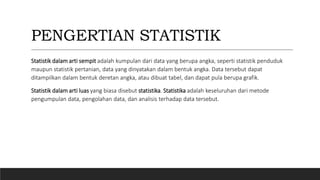 Statistika Ekonomi - Konsep Dasar Statistik | PPT