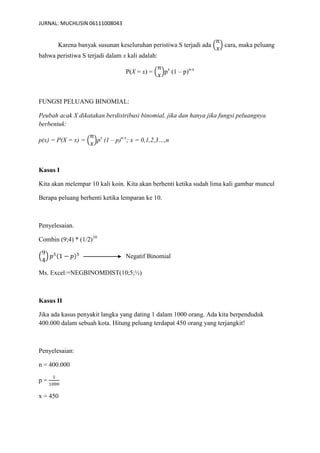 Statistika matematika meeting 6 | PDF