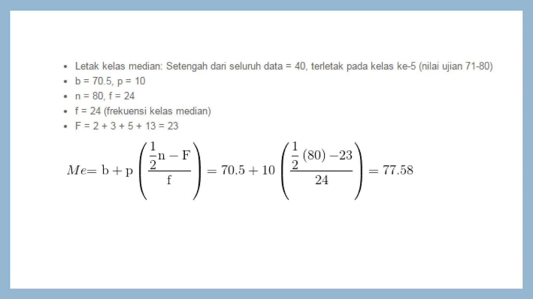 MATERI PELAJARAN MATEMATIKA STATISTIKA MEDIAN | PPT