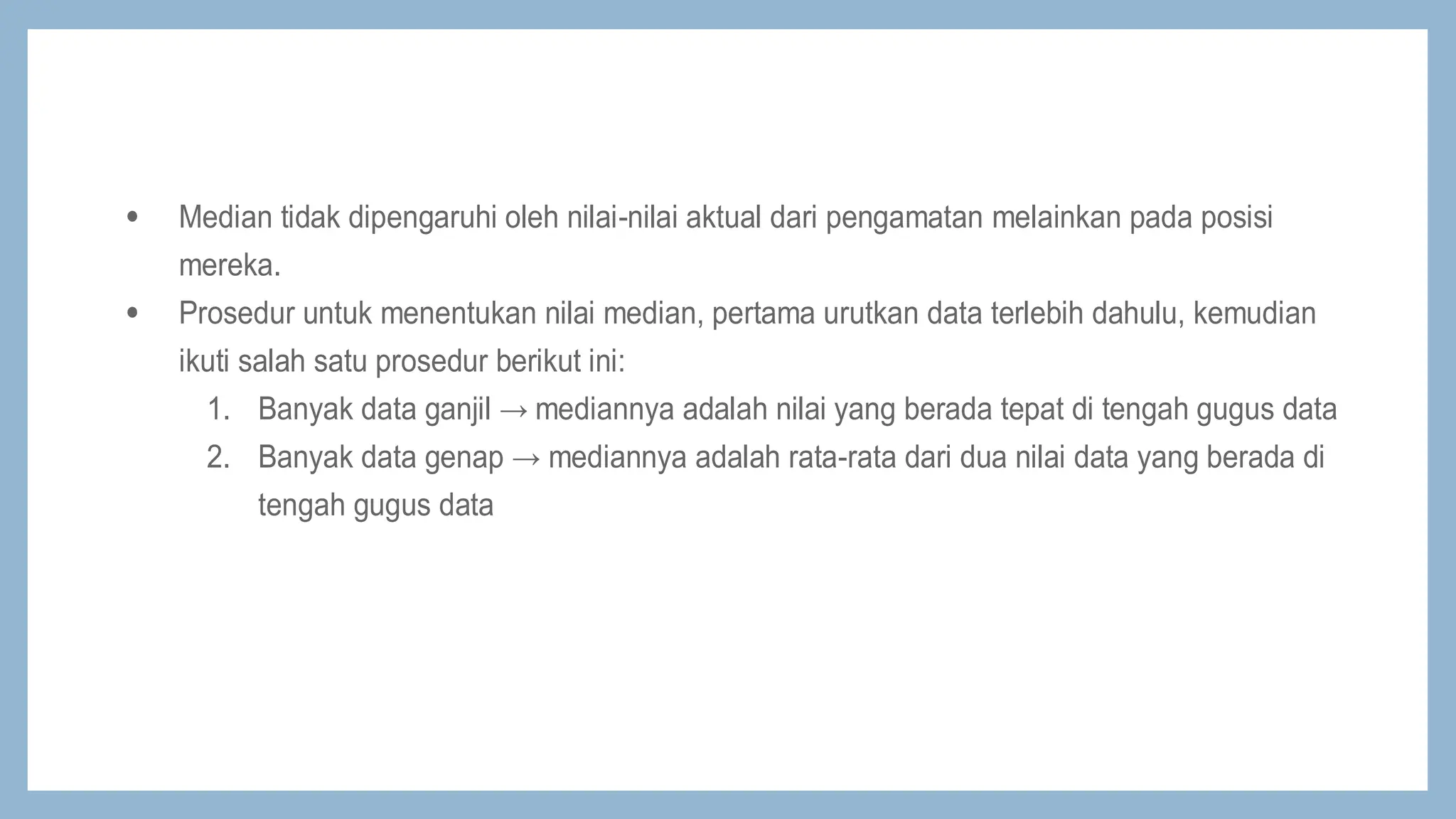 MATERI PELAJARAN MATEMATIKA STATISTIKA MEDIAN | PPT | Free Download