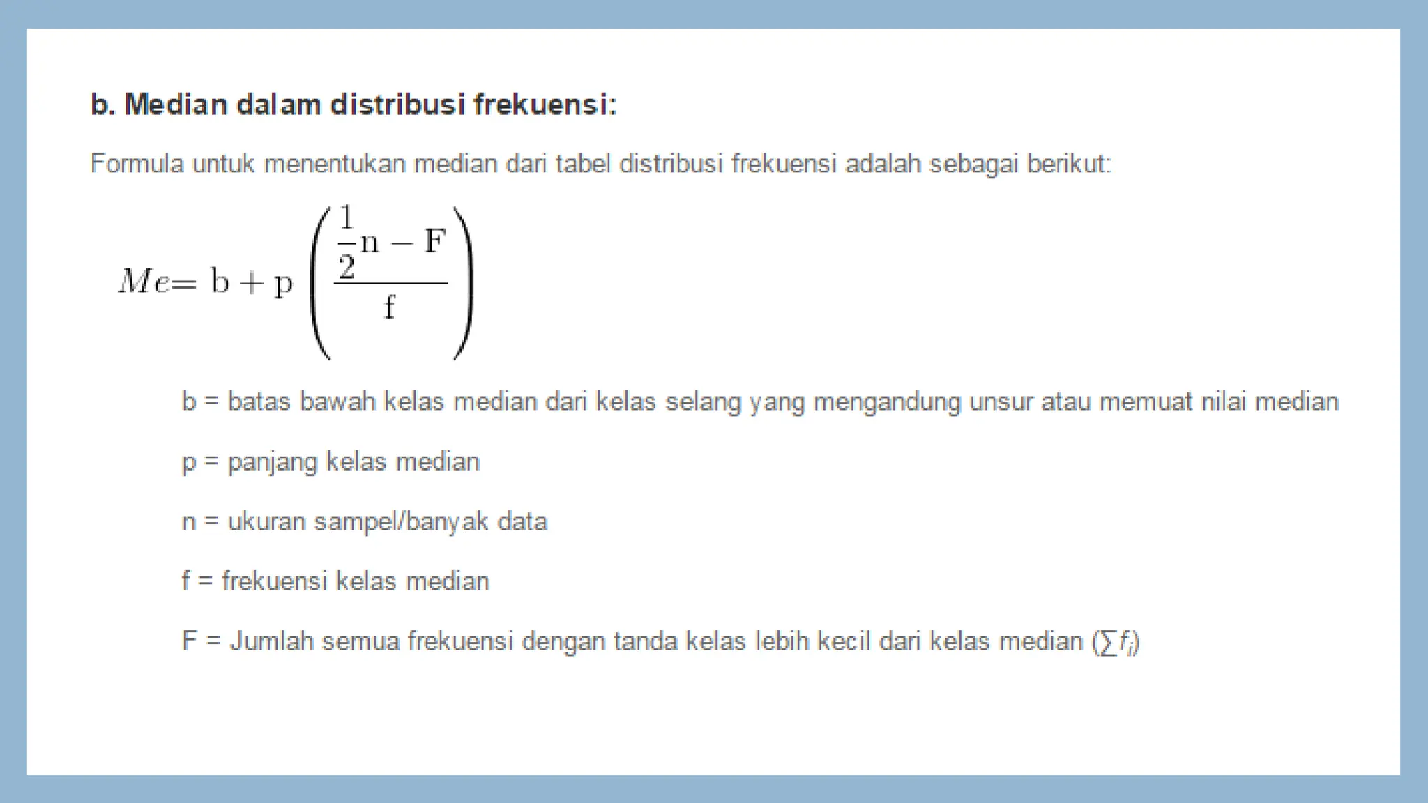 MATERI PELAJARAN MATEMATIKA STATISTIKA MEDIAN | PPTX