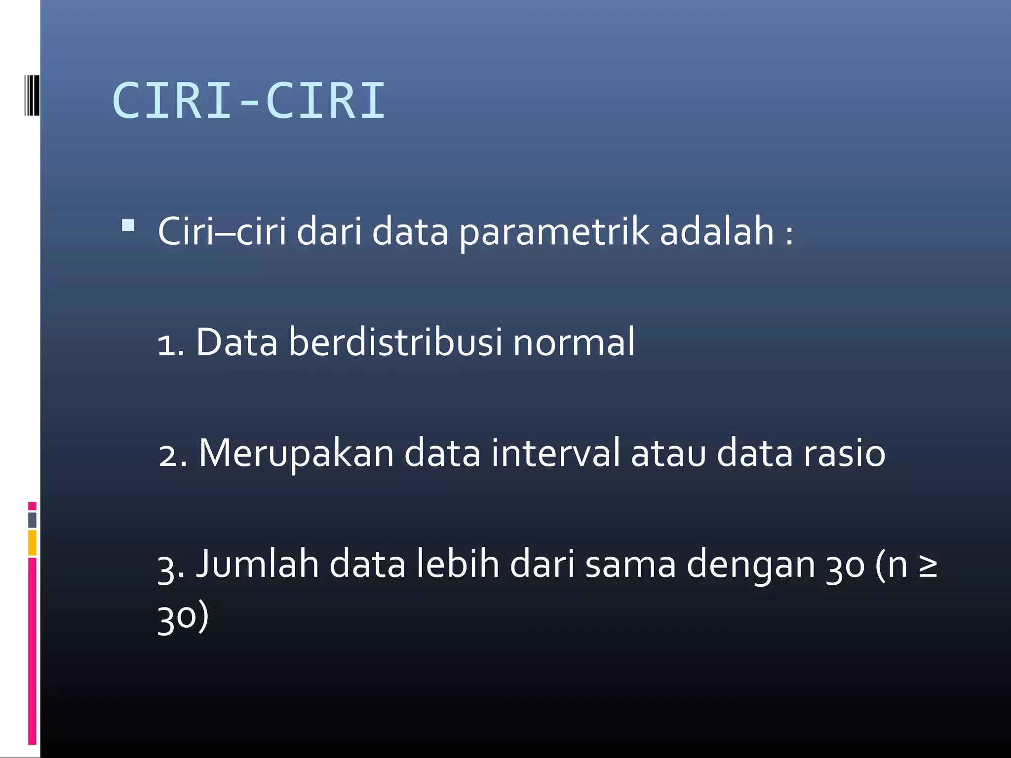 Statistika parametrik | PPT