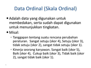 TINJAUAN UMUM DATA DAN STATISTIKA | PPTX