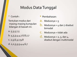 Statistika Matematika kelas X | PPTX