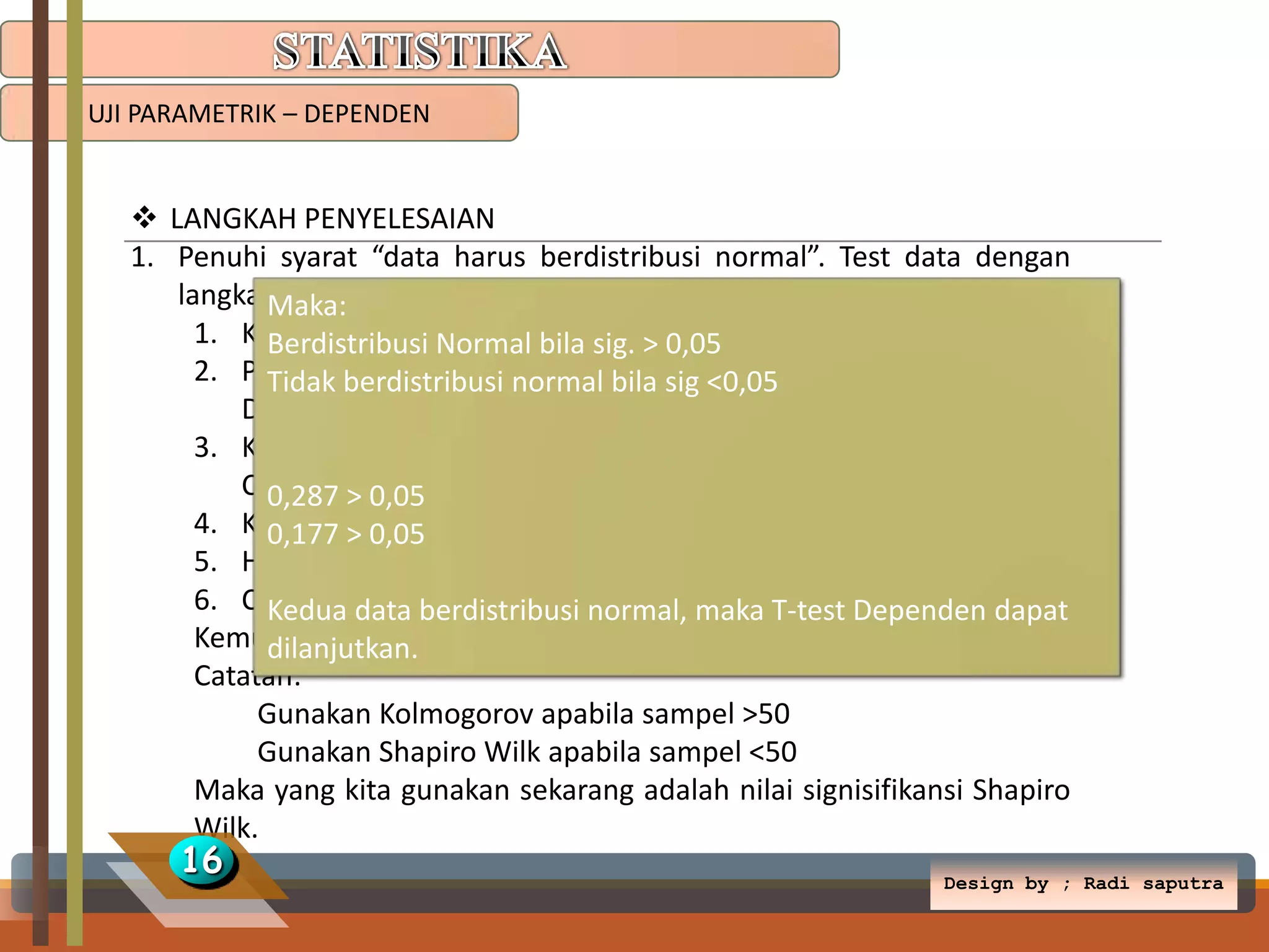 Statistika uji parametrik | PPTX