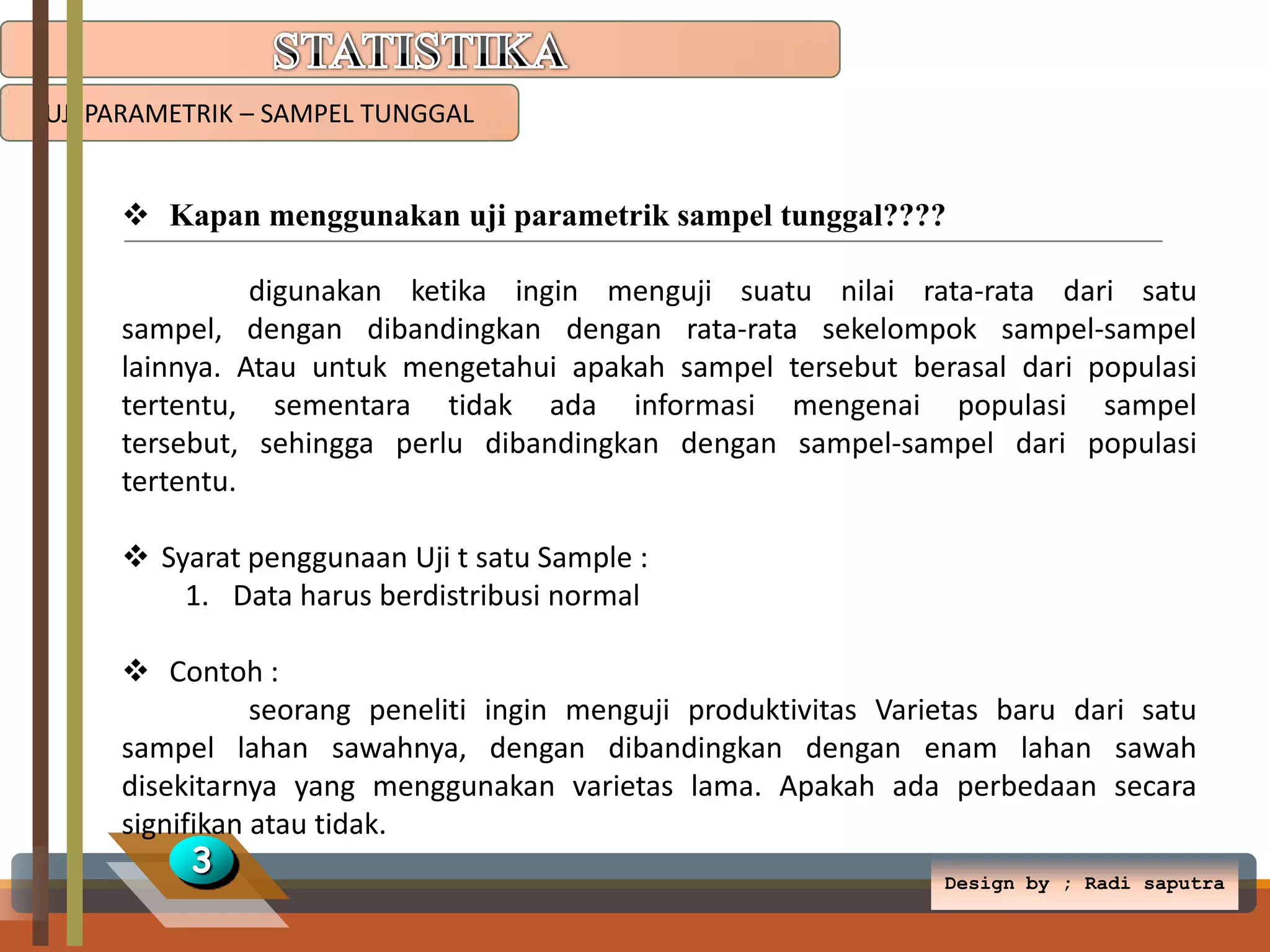 Statistika uji parametrik | PPTX