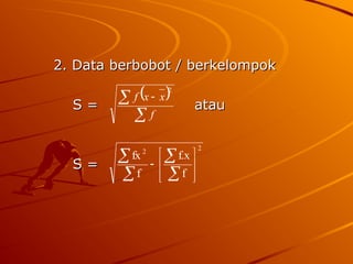 Mata Pelajaran Statistika (Ukuran Penyebaran Data) | PPT