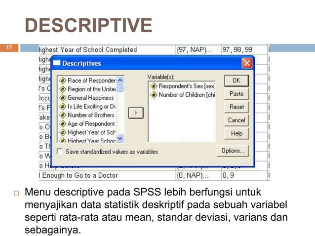 Statistik deskriptif | PPT