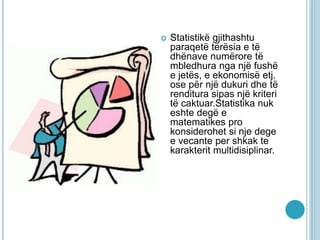 Statistike dhe probabilitet | PPTX