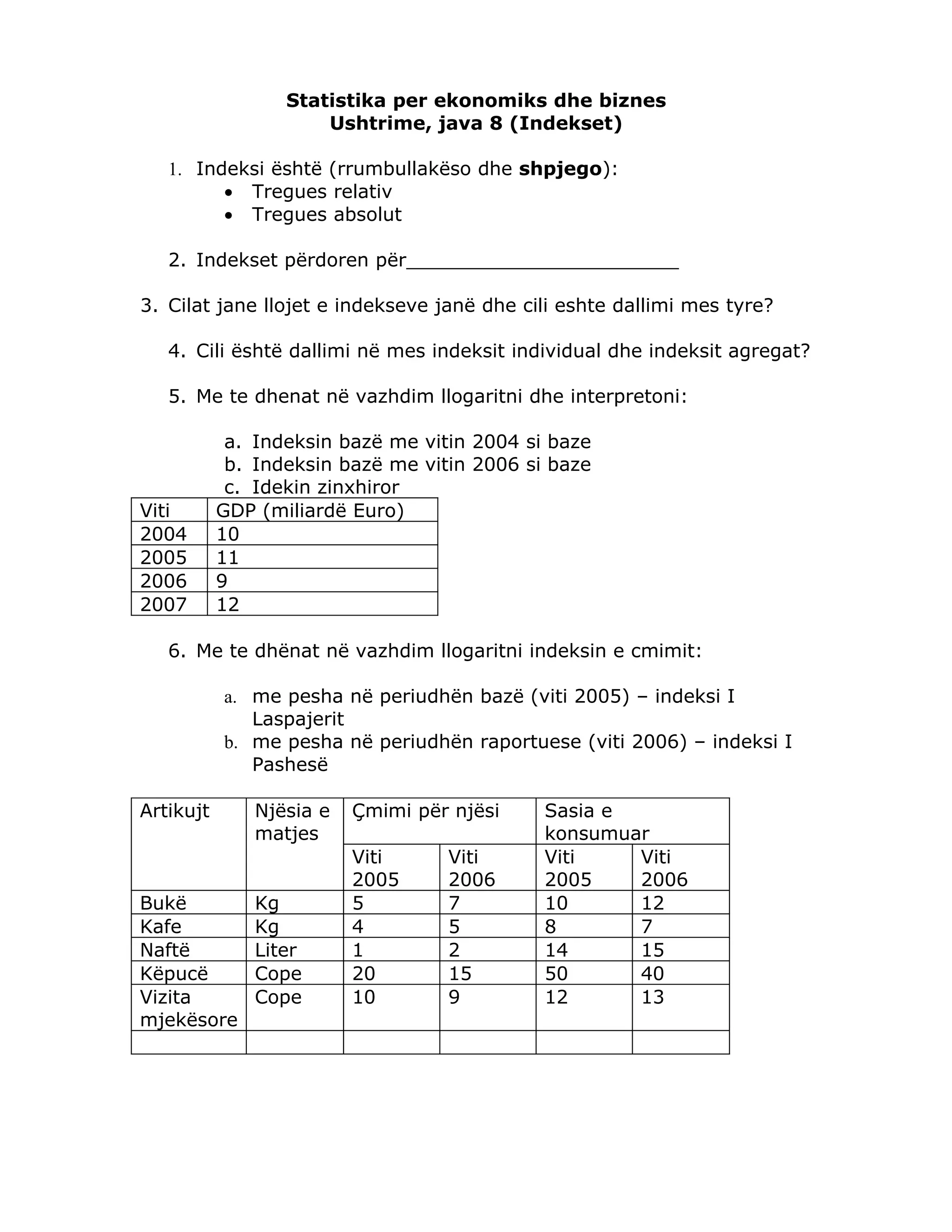 Statistike, ushtrime 8 | DOC