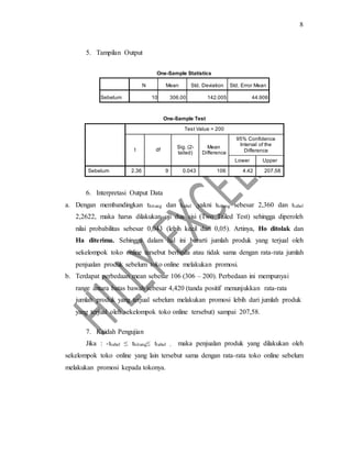 Statistika Induktif Terlengkap by Hillary NH | DOCX