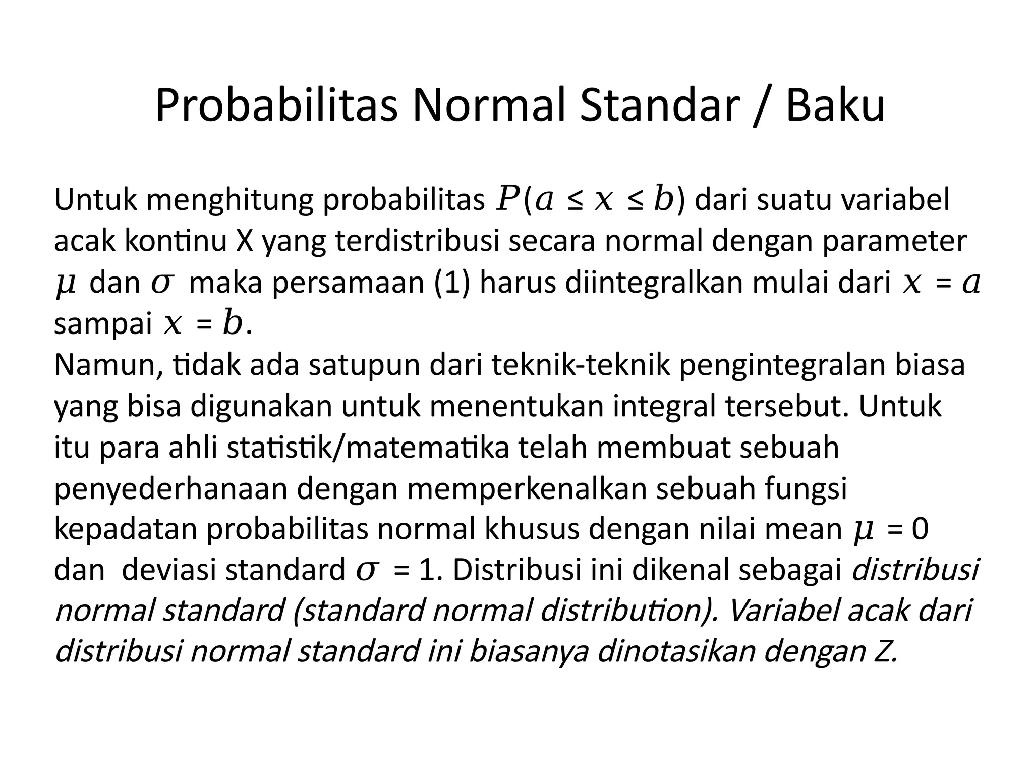 Presentasi ini menjelaskan bagaimana mahasiswa mengerti distribusi ...