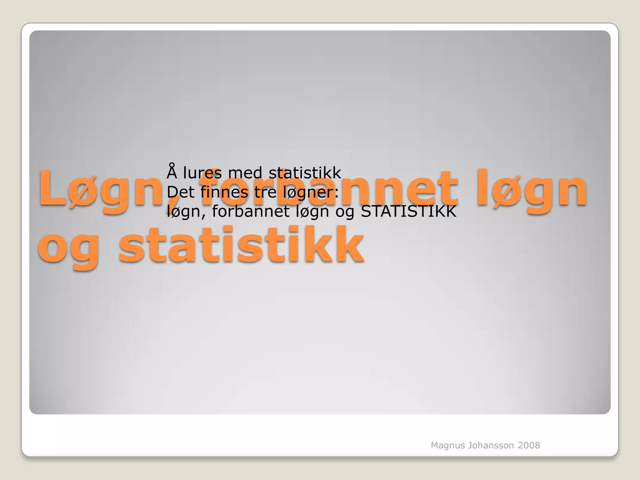 Statistikk | PPTX