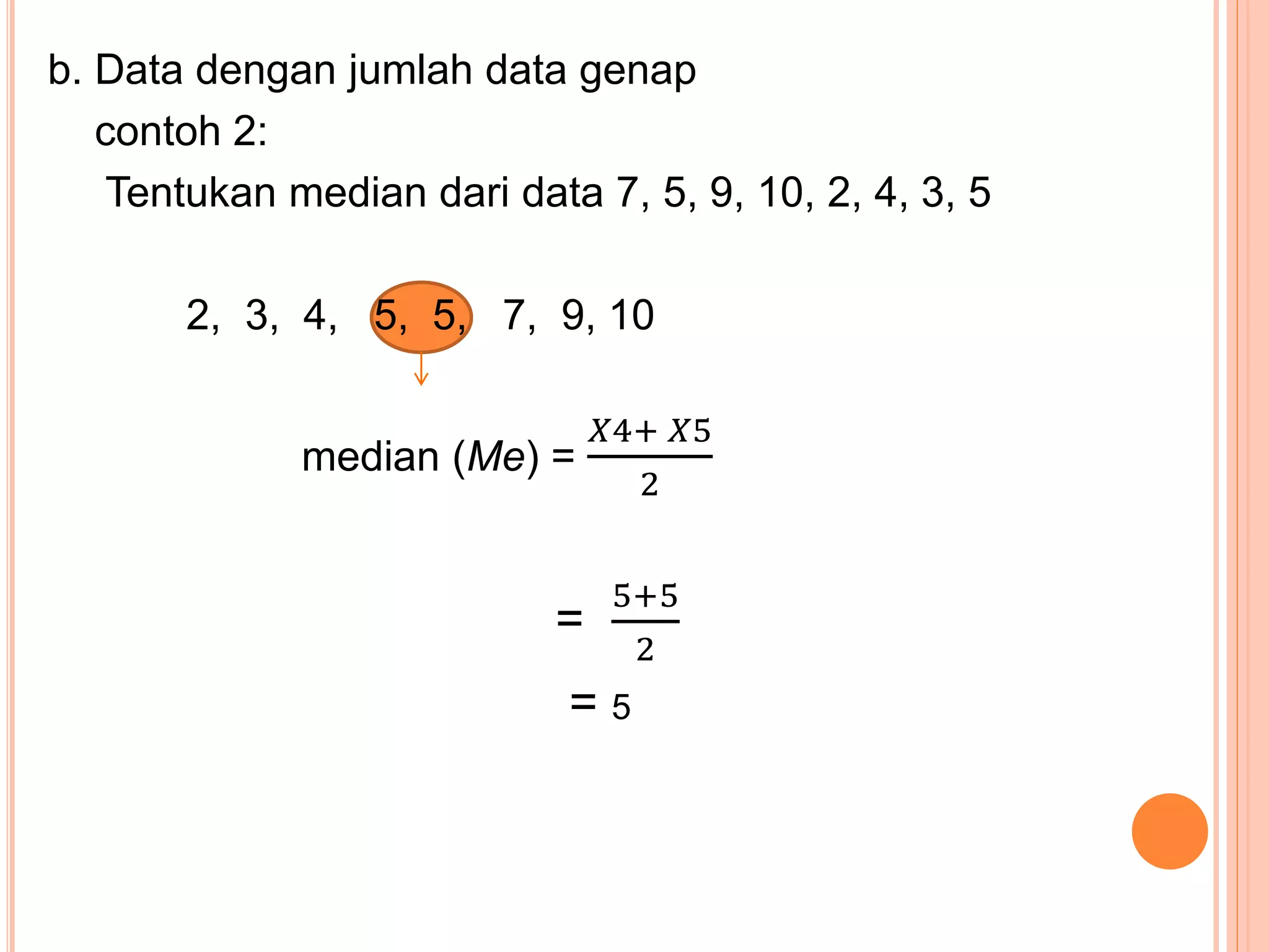 Statistik mean, median, modus | PPTX