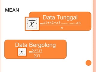 Statistik mean, median, modus | PPTX