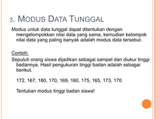 Statistik mean, median, modus | PPTX