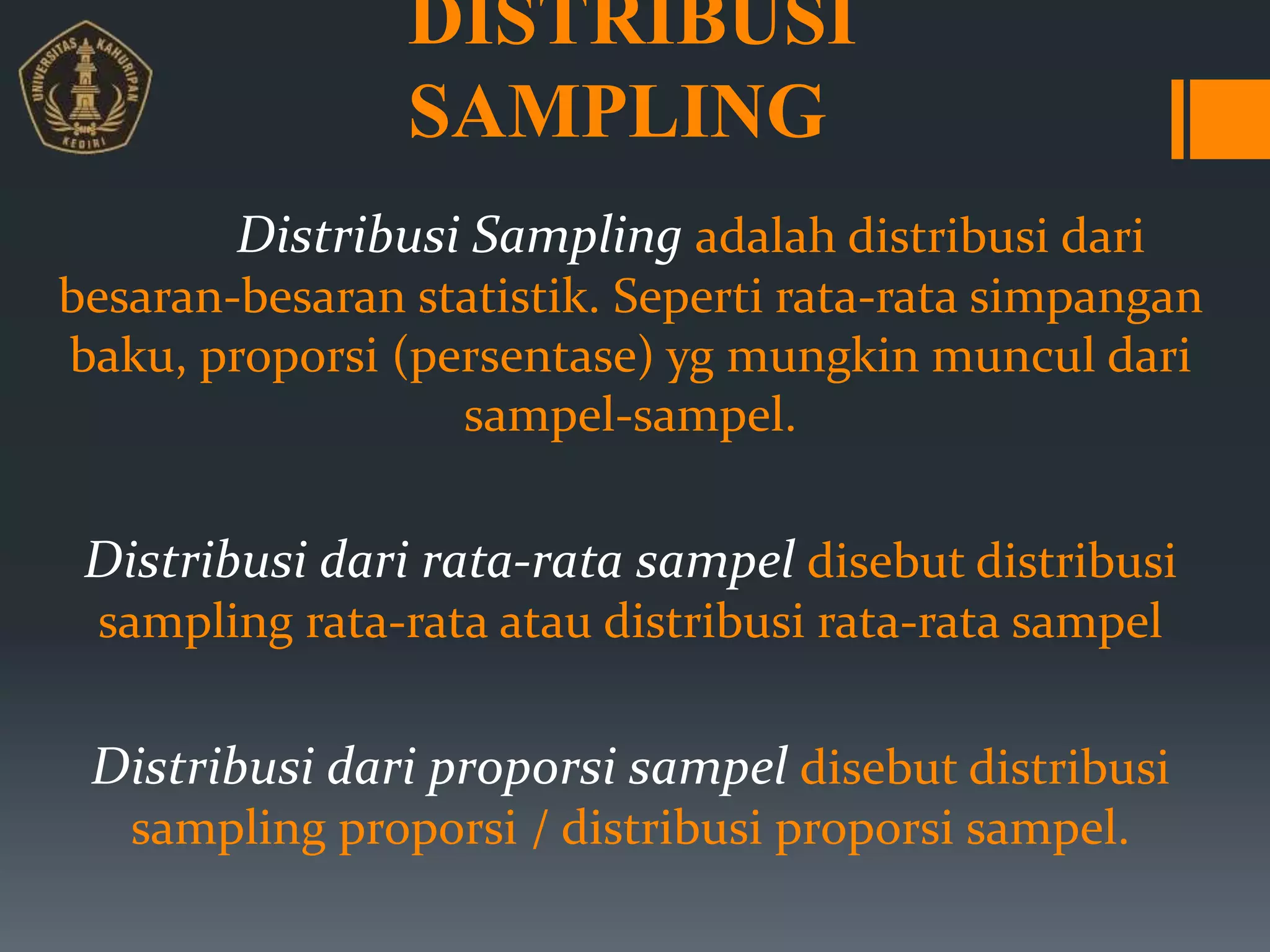 Statistik lanjutan materi 2 | PPTX
