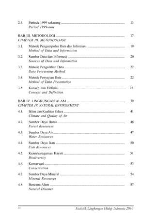 Statistik Lingkungan Hidup Indonesia 2010/Environment Statistics of ...