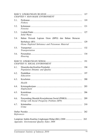 Statistik Lingkungan Hidup Indonesia 2010/Environment Statistics of ...