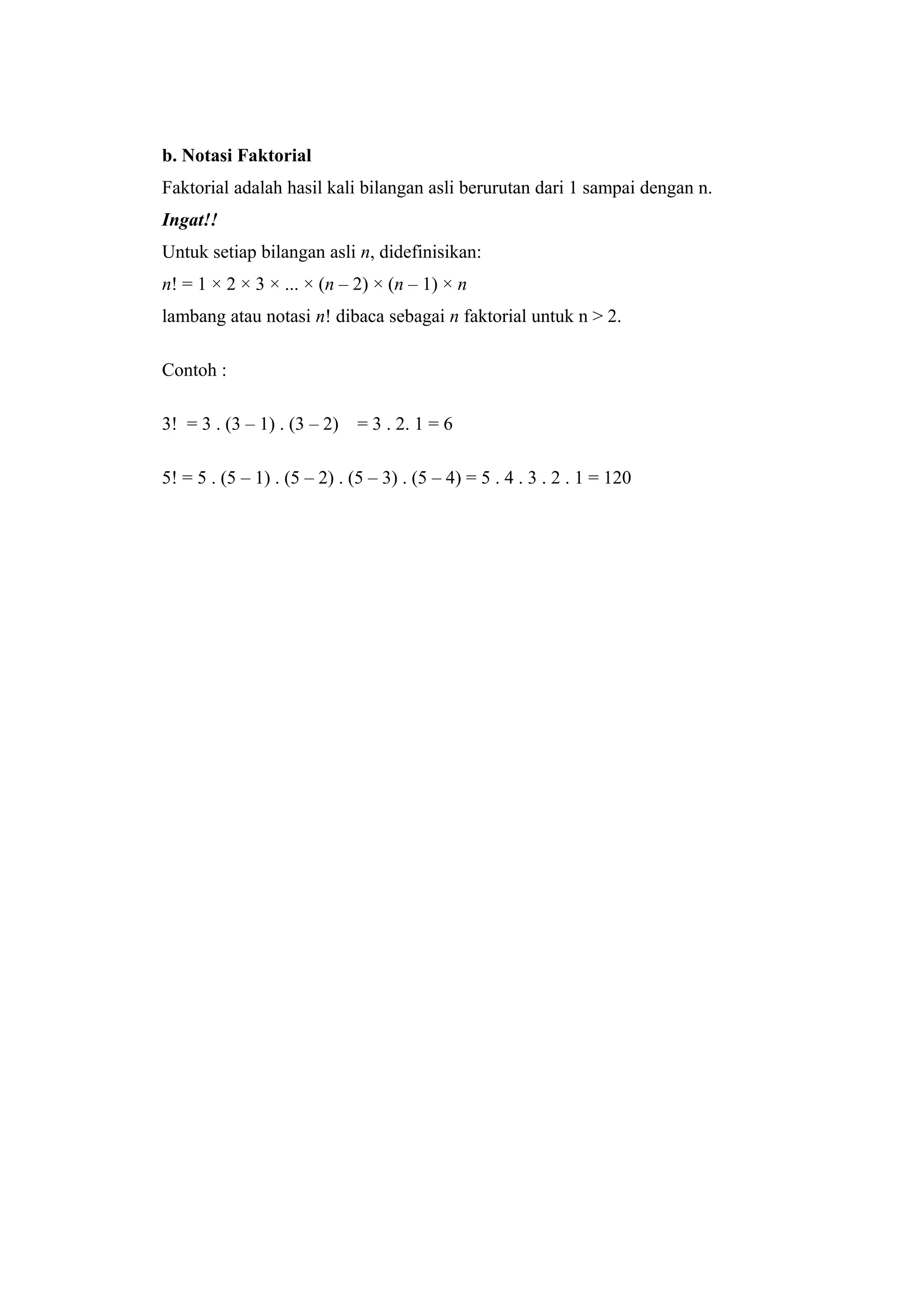 Statistik matematika BEBERAPA TEKNIK PEMBILANG DAN ATURAN PERKALIAN ...