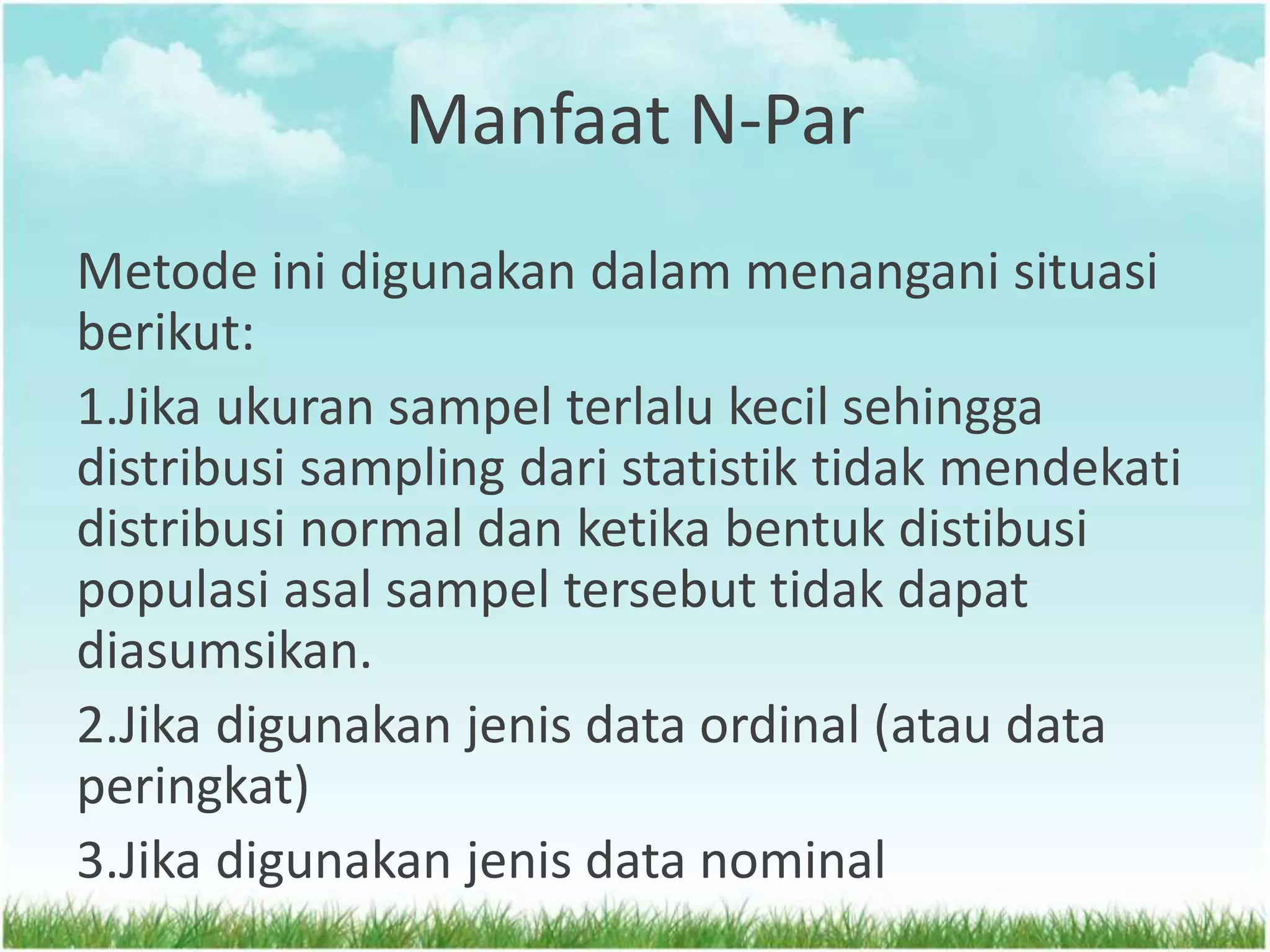 Statistik Non Parametrik | PPTX