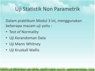 Statistik Non Parametrik | PPTX