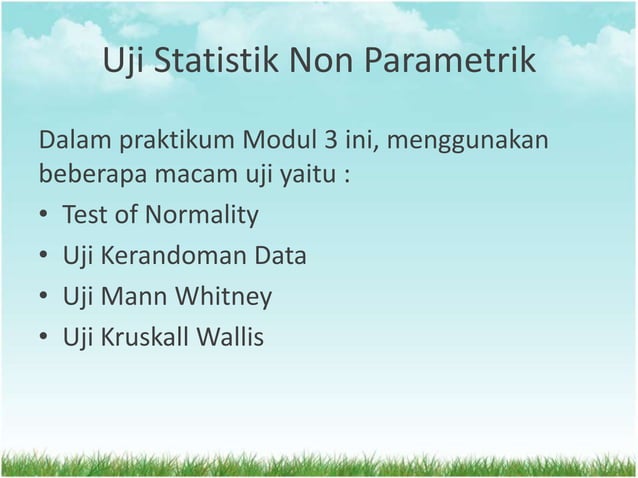 Statistik Non Parametrik | PPTX