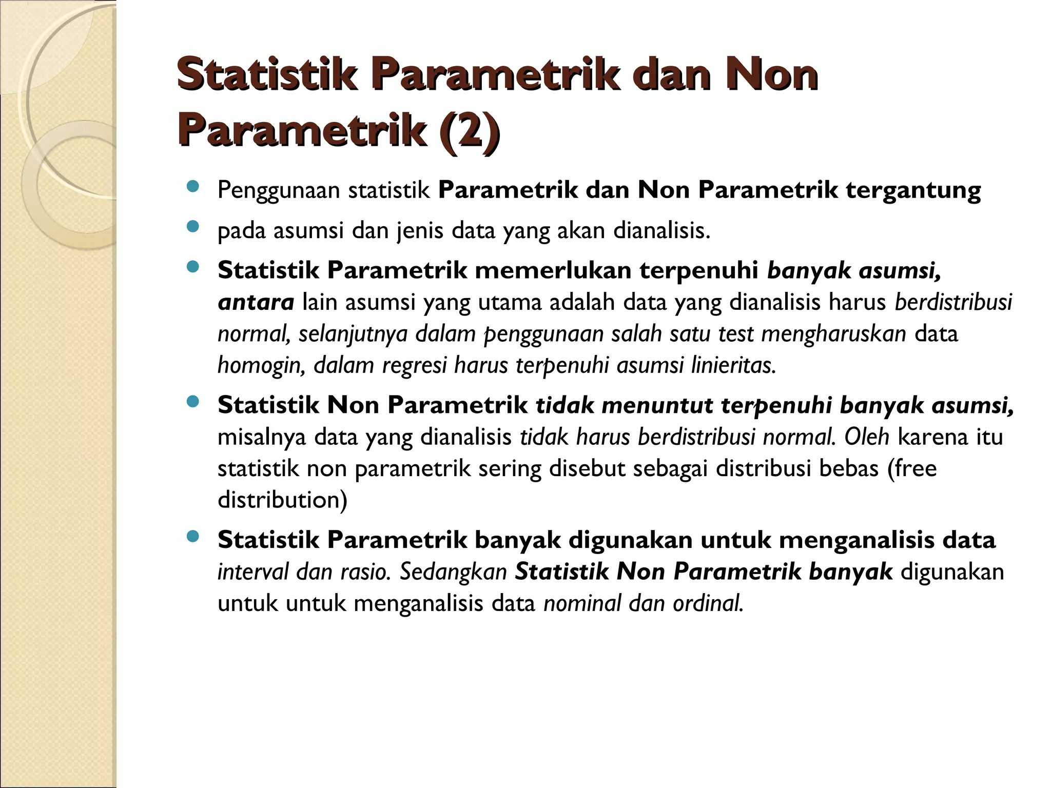 Statistik parametrik | PPT