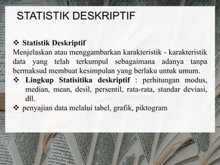 STATISTIK PERTEMUAN 2 (STATISTIK DESKRIPTIF).pptx