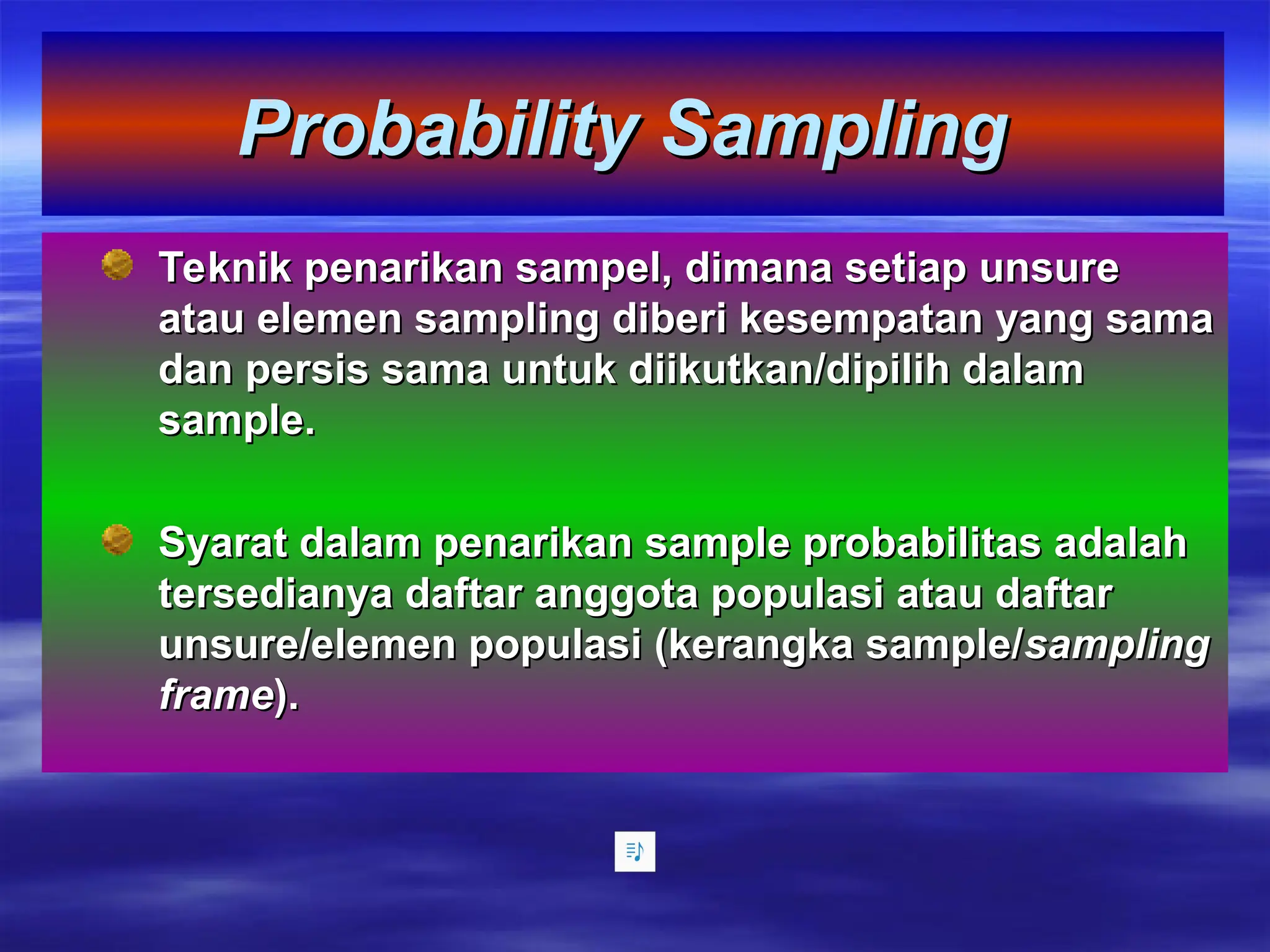 Statistik Sample untuk penelitian kuant | PPT