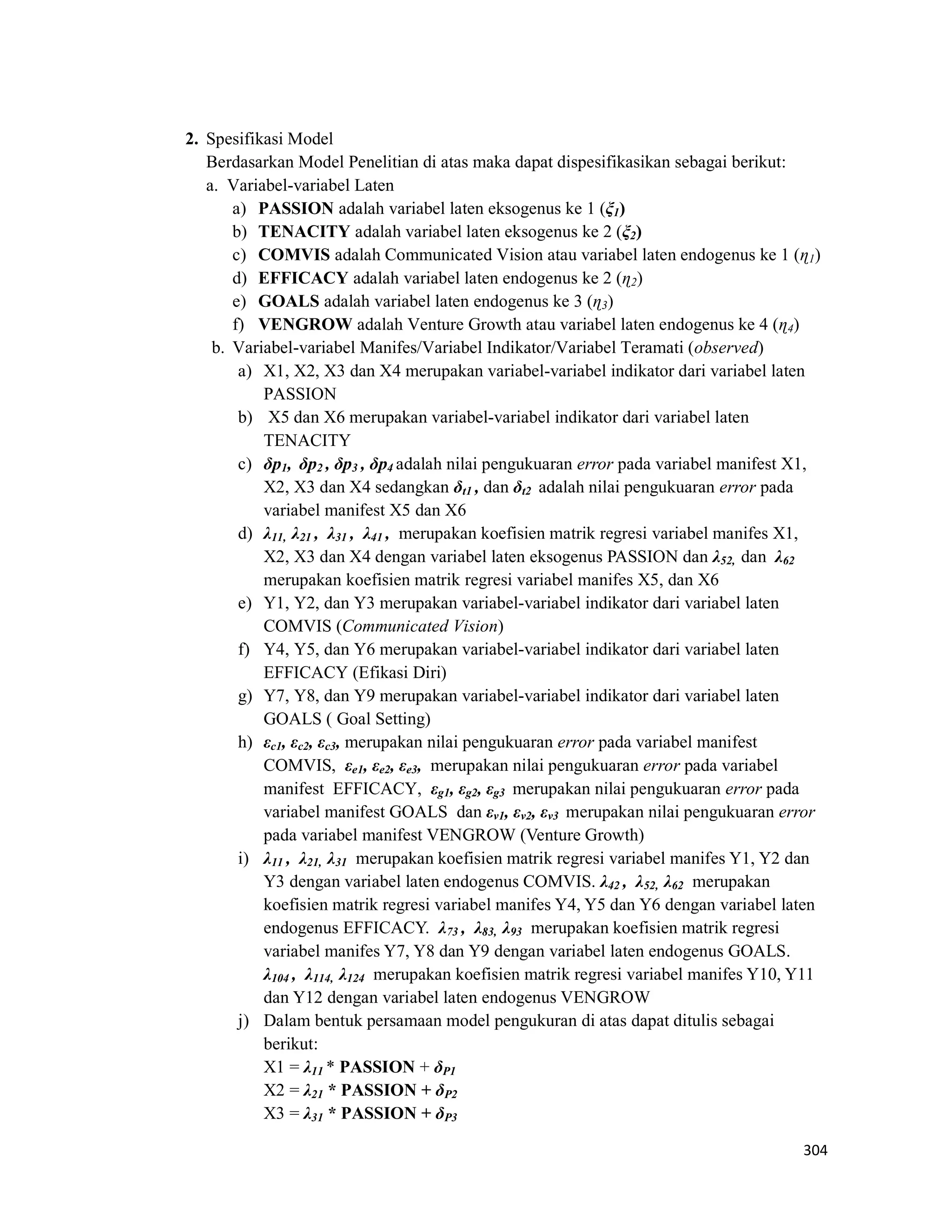 CONTOH DISERTASI METODE SEM | PDF
