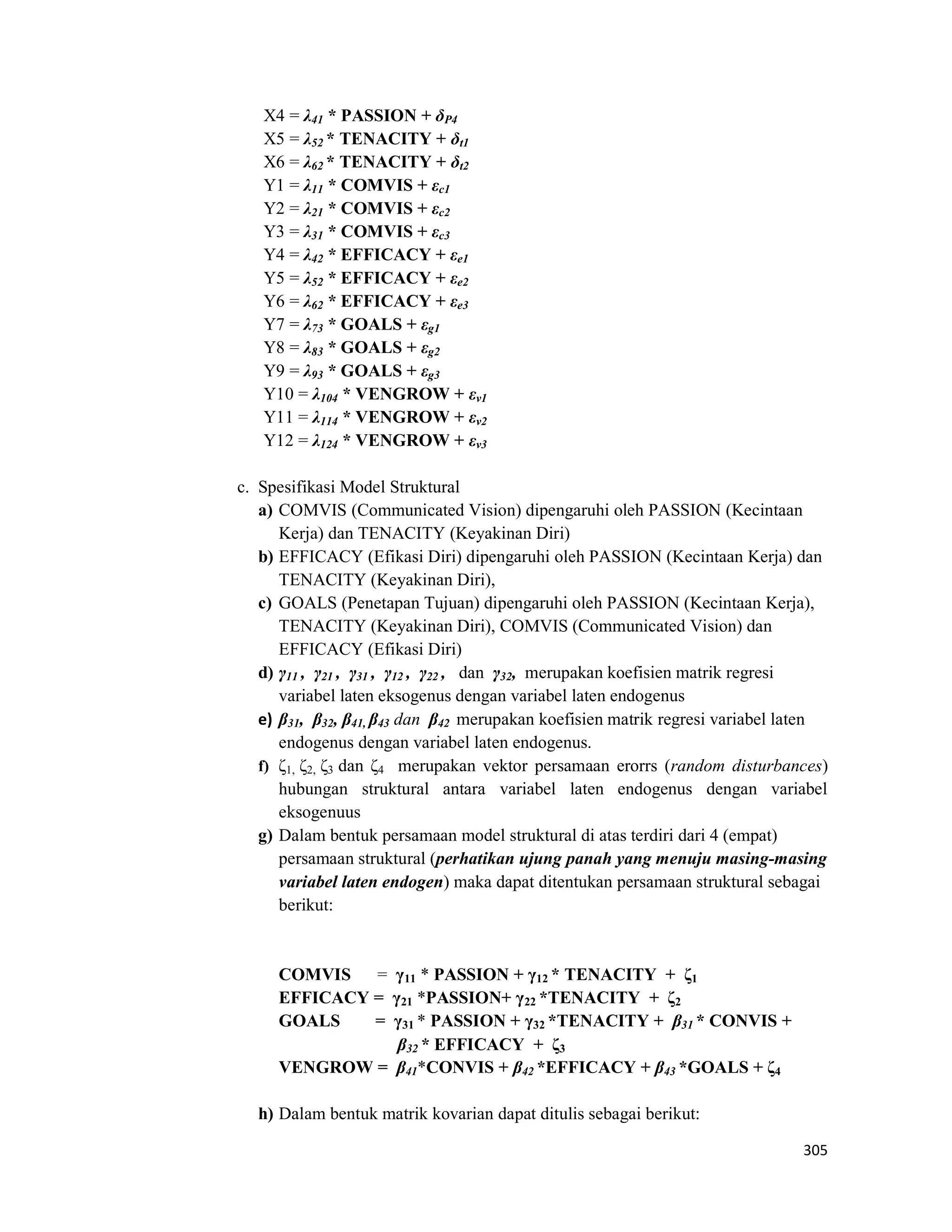 CONTOH DISERTASI METODE SEM | PDF