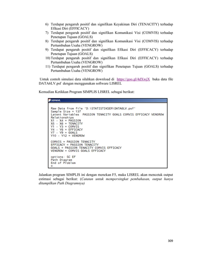 CONTOH DISERTASI METODE SEM | PDF