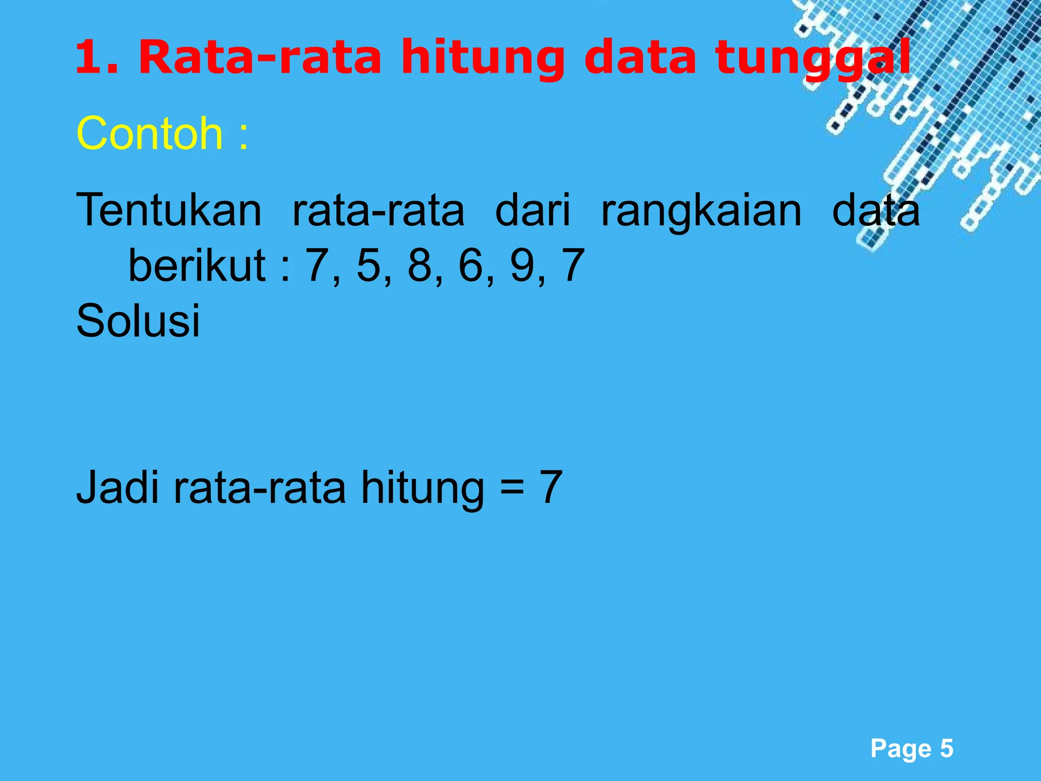 Statistik (ukuran pemusatan data mean, median dan modus). pptx | PPTX