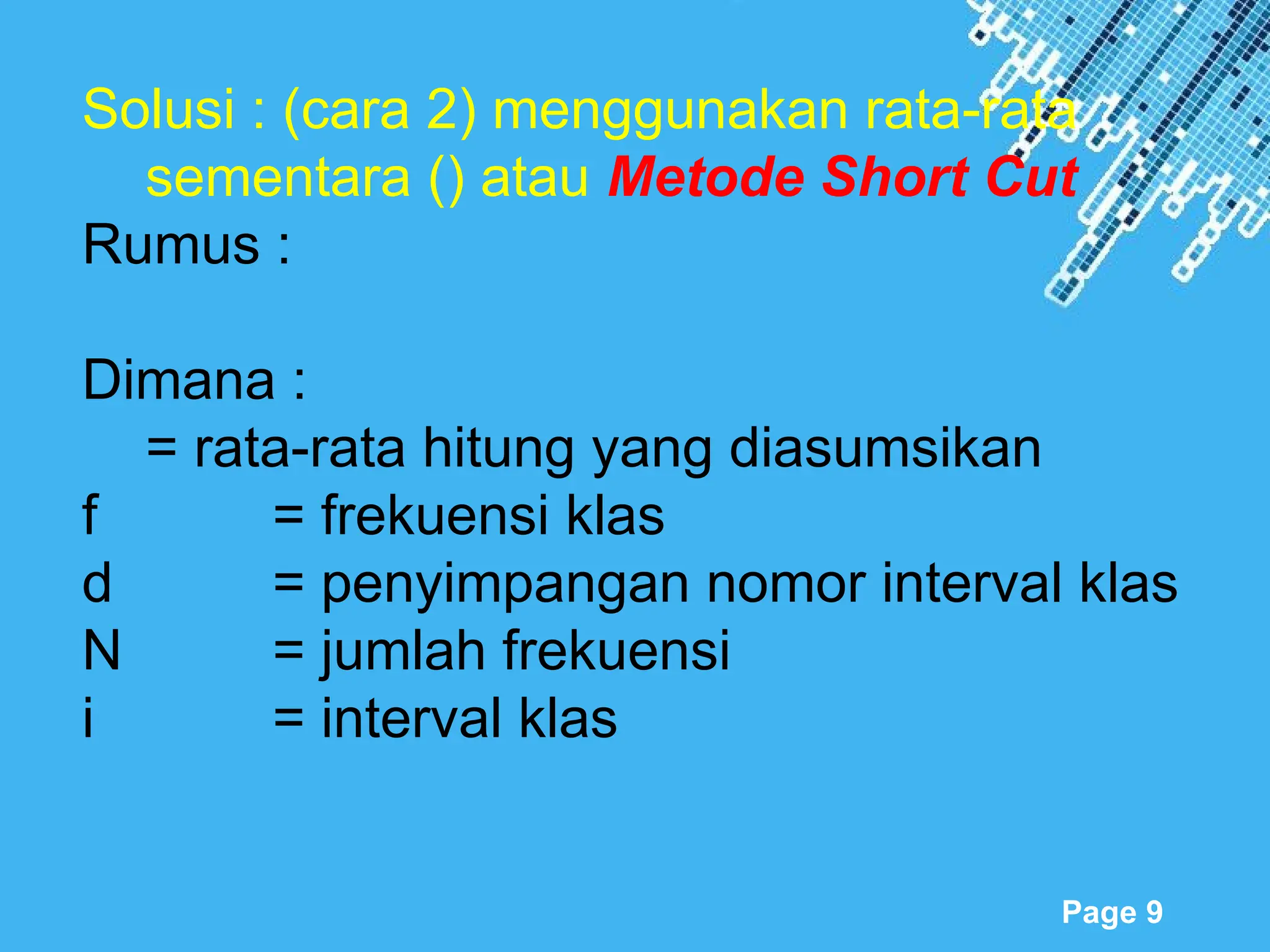 Statistik (ukuran pemusatan data mean, median dan modus). pptx | PPTX