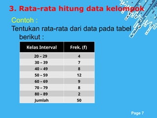 Statistik (ukuran pemusatan data mean, median dan modus). pptx | PPTX