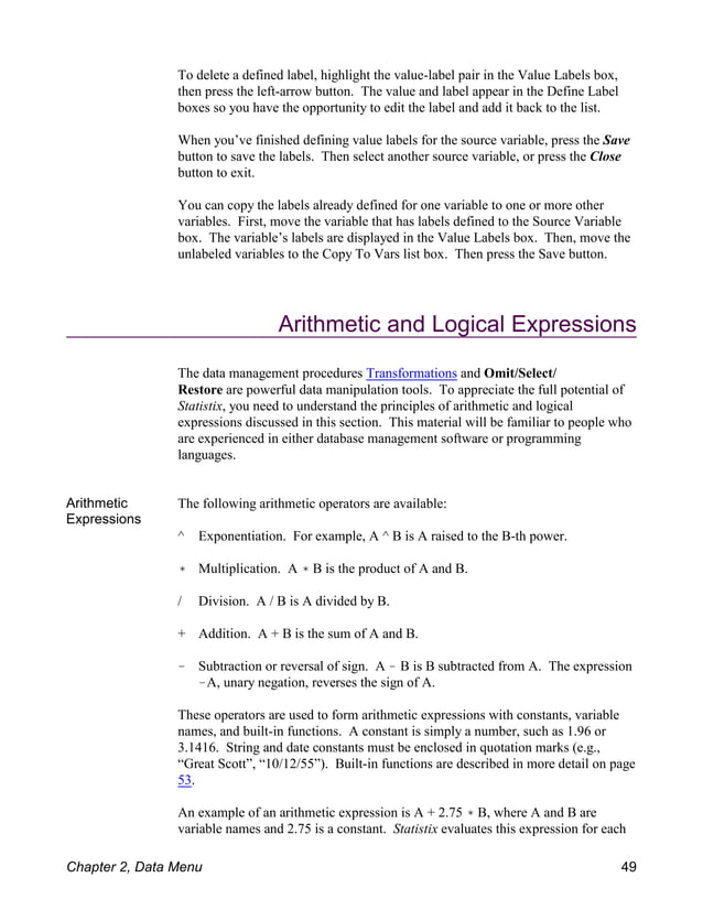 Statistix 10 Manual.pdf | Computing | Technology & Computing