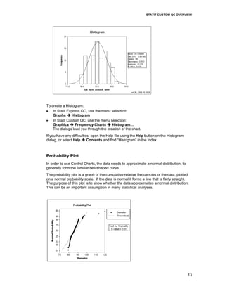 Statit customqc overview[1] | PDF