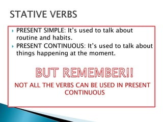 Stative verbs | PPTX