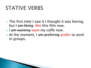 Stative verbs | PPTX