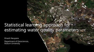 Statistical learning approach for estimating water quality parameters | PPT
