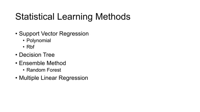 Statistical learning approach for estimating water quality parameters | PPT
