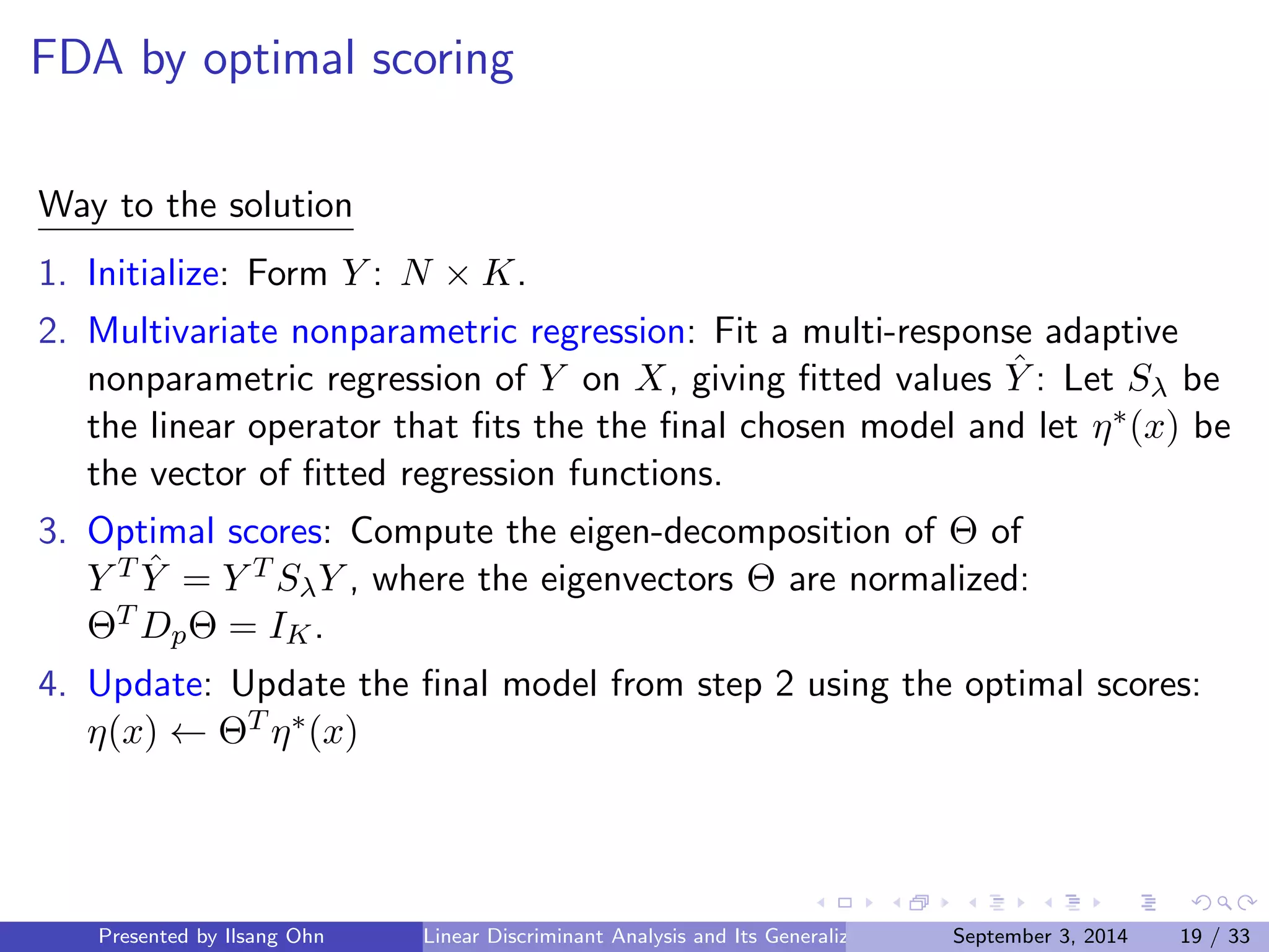 Linear Discriminant Analysis and Its Generalization | PDF